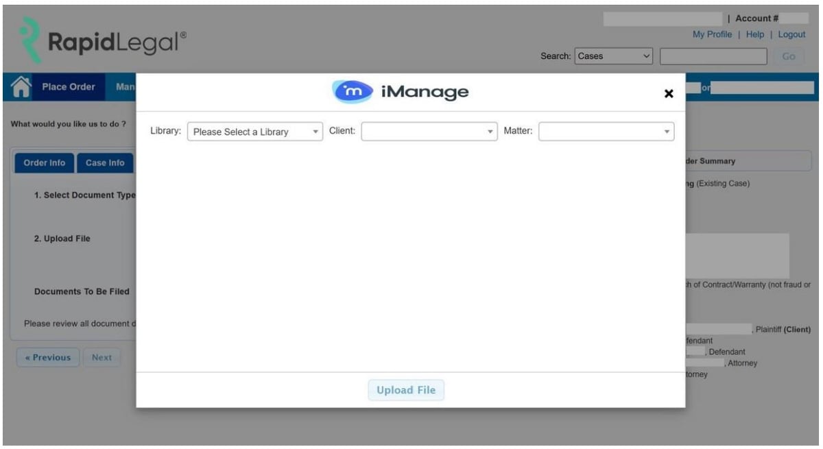 How to Use iManage with Rapid Legal